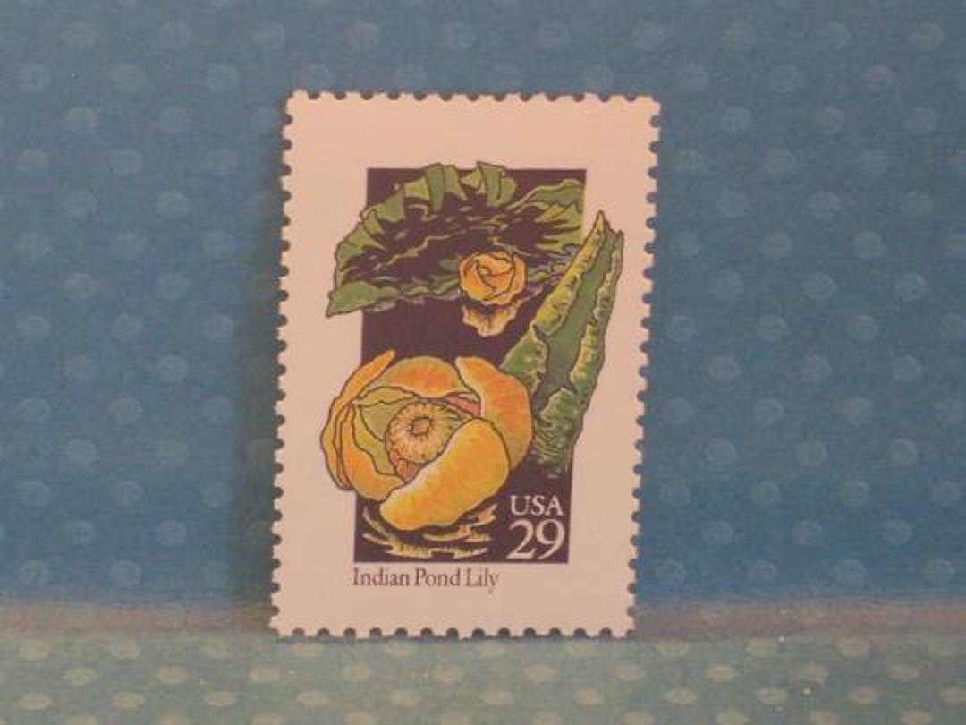 5 American Wildflowers United States Postage Stamps- the Indian Pond ...