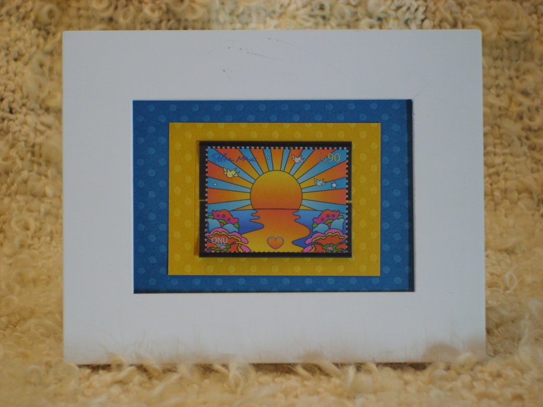Peter Max Framed Stamp - Johannesburg Summit - Sunrise, Version 2 - Etsy
