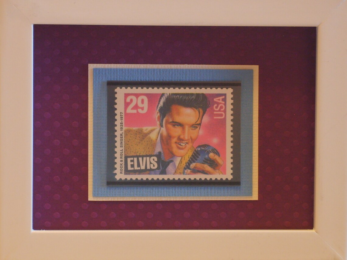Vintage Framed Postage Stamp - the King of Rock and Roll - No. 2721 - Etsy