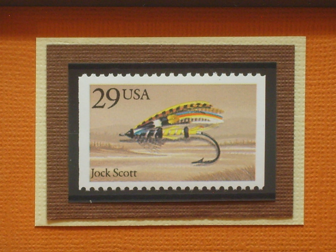 Jock Scott Fly - Framed Vintage United States Postage Stamp - No. 2546 ...