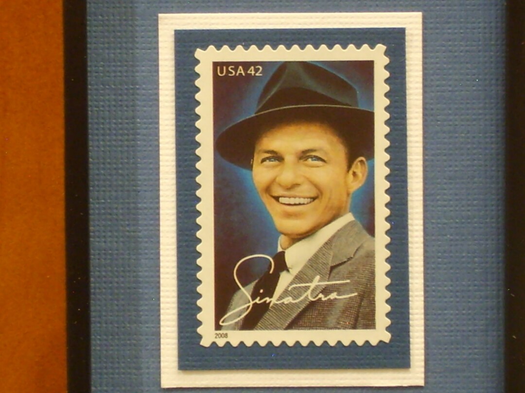 Framed Vintage Frank Sinatra Stamp - No. 4265 - Ol Blue Eyes - Crooner ...