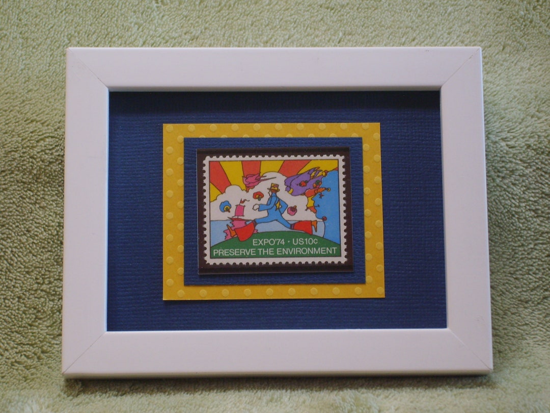 Peter Max Framed Stamp - Preserve the Environment - Expo 74 - No. 1527 ...