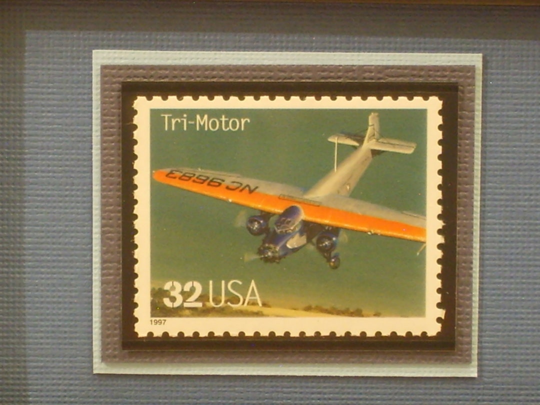Classic American Aircraft Framed Stamp - the Tri-motor - No. 3142p - Etsy