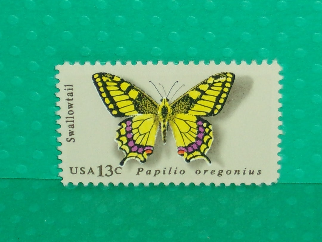 TEN 13c Vintage United States Butterfly Stamps - the Swallowtail ...