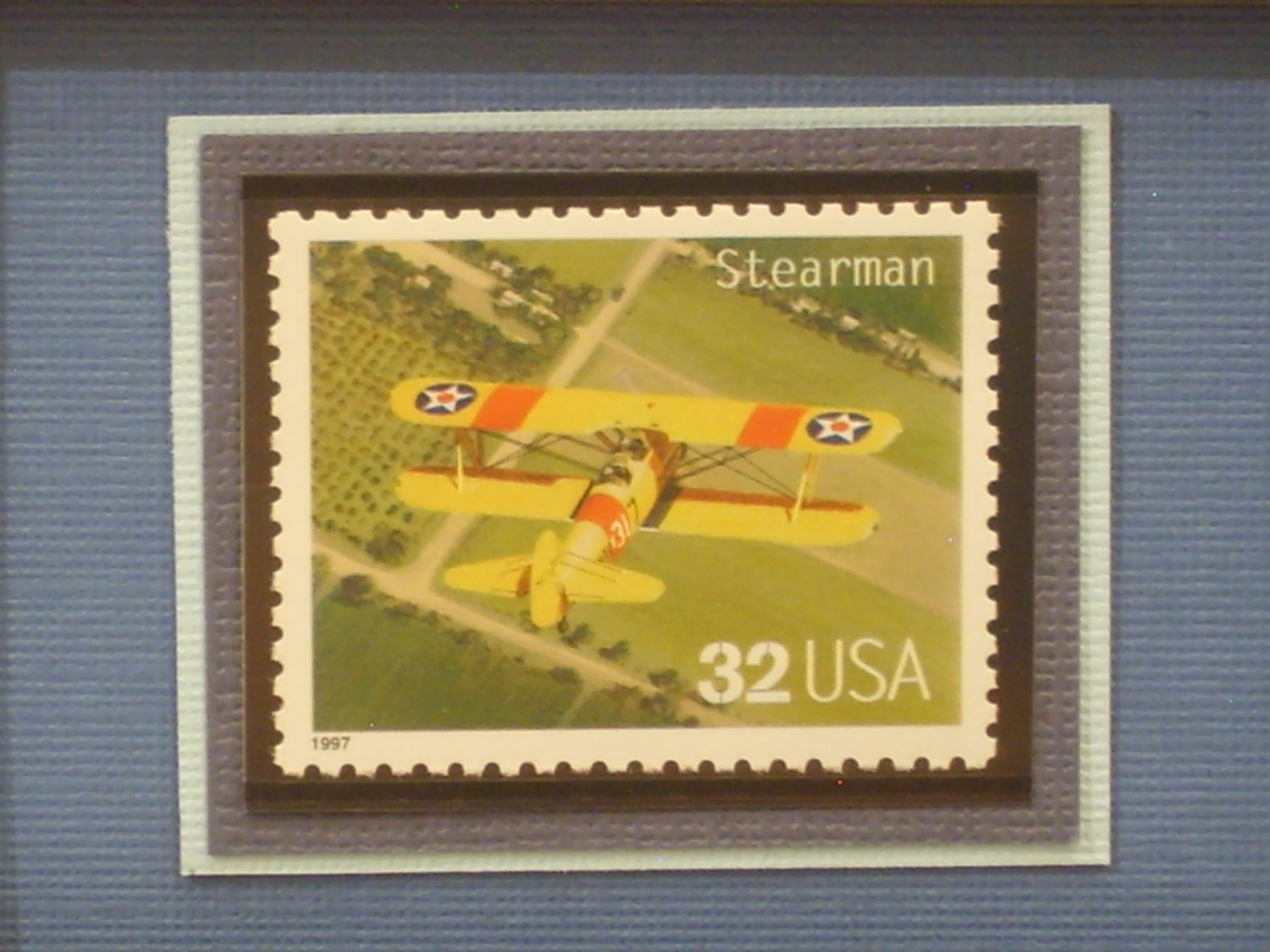 Classic American Aircraft Framed Stamp the Stearman No. - Etsy