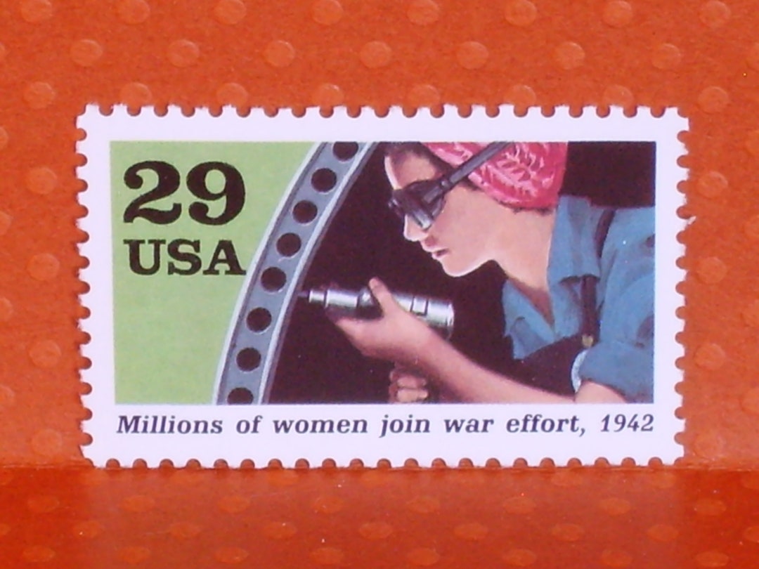 Postage Stamps 5 of the WWII: A World at War, 1942 Stamps Women Join ...