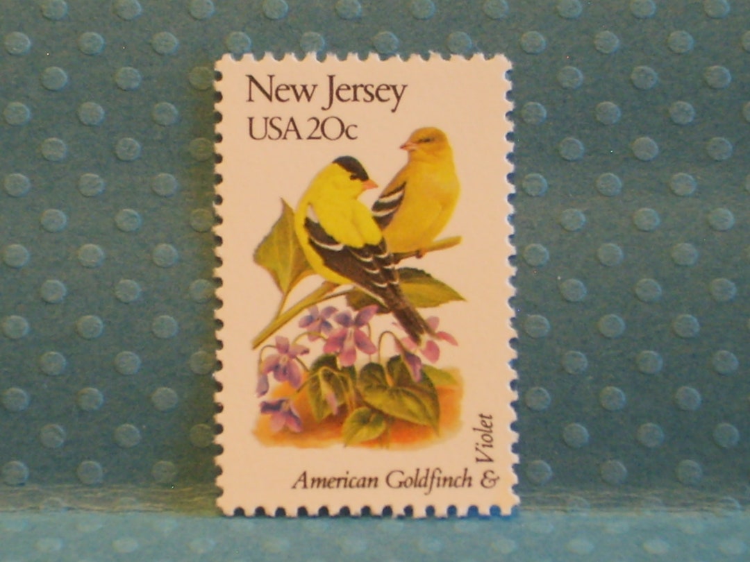 FIVE Vintage Stamps - New Jersey's State Bird and Flower - No. 1982 ...