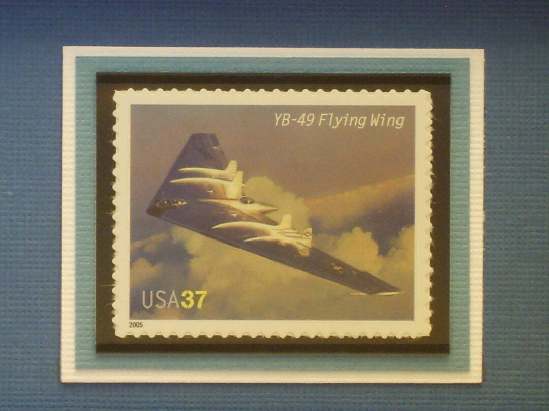 Advances in Aviation - Framed US Postage Stamp - the YB-49 Flying Wing ...