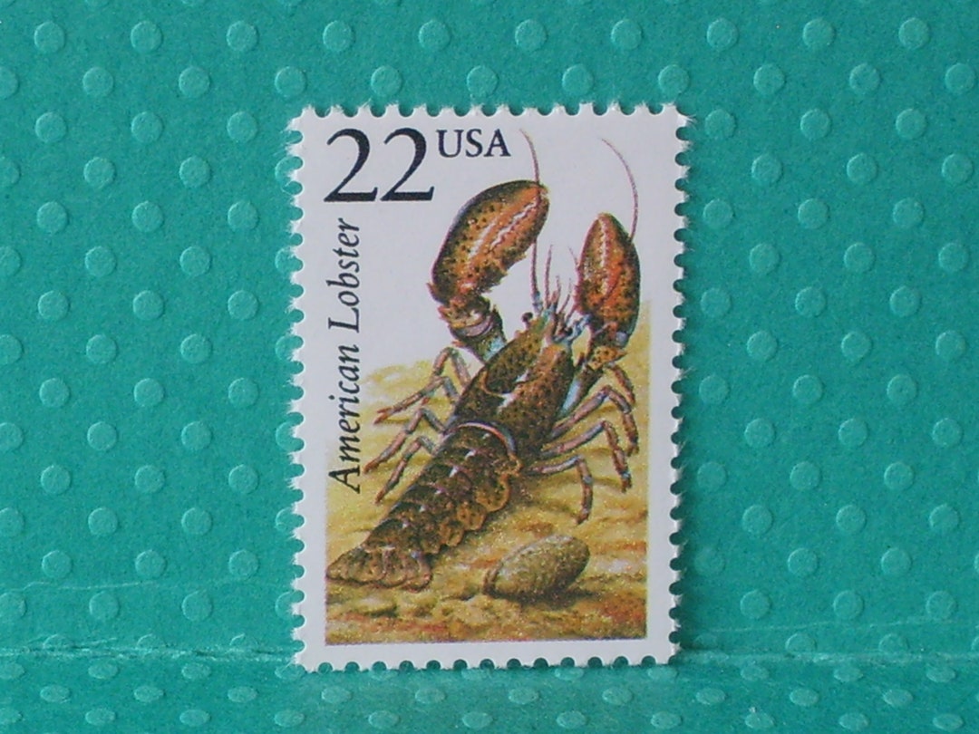 5 Vintage North American Wildlife Stamps - the American Lobster - No ...