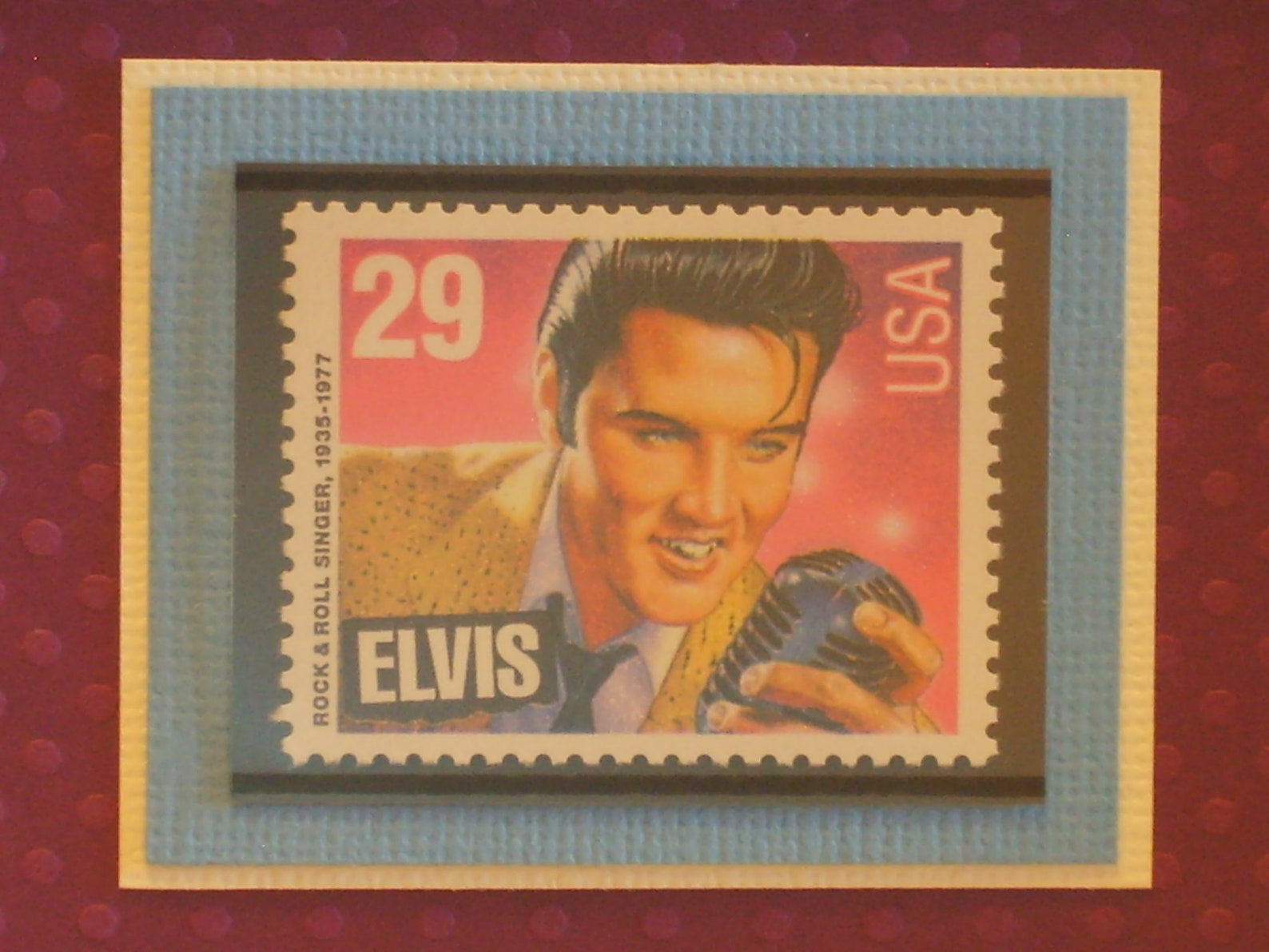 Vintage Framed Postage Stamp - the King of Rock and Roll - No. 2721 - Etsy