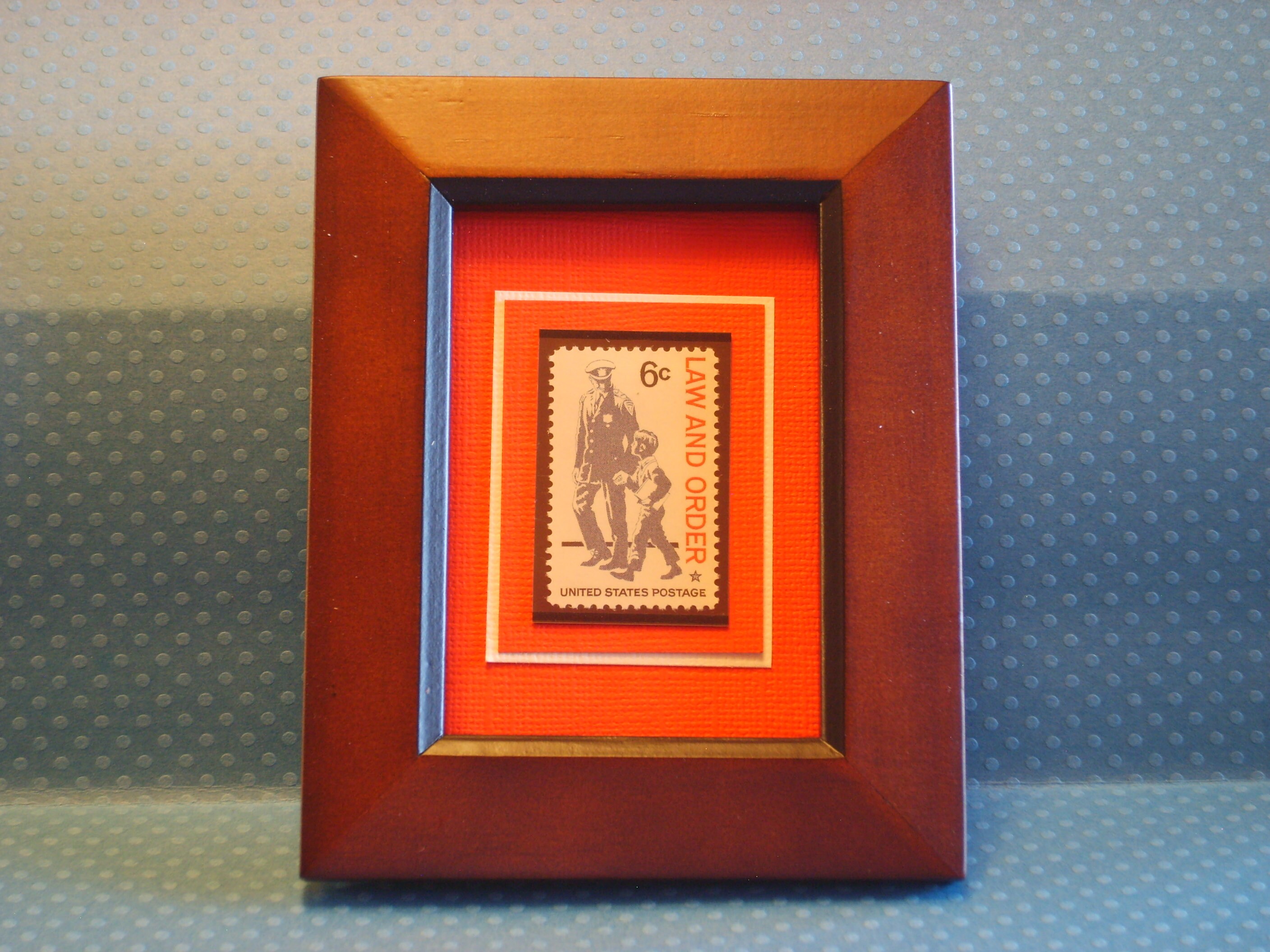 Vintage Framed Postage Stamp Law and Order Version B No. | Etsy