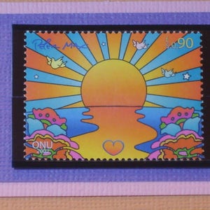 Peter Max Framed Stamp - Johannesburg Summit - Sunrise, Version 1 - Etsy