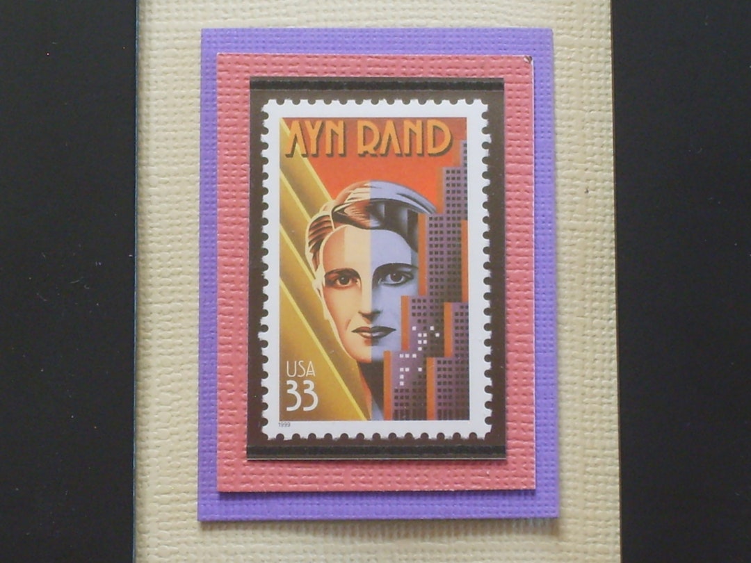 Framed Postage Stamp - Ayn Rand - No. 3308 - Actual Vintage Mint Unused ...