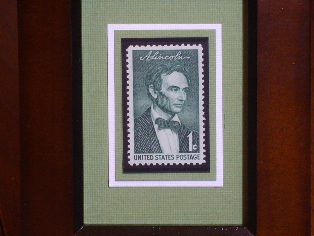 Vintage Framed Abraham Lincoln 1c Stamp - No. 1113 - Etsy