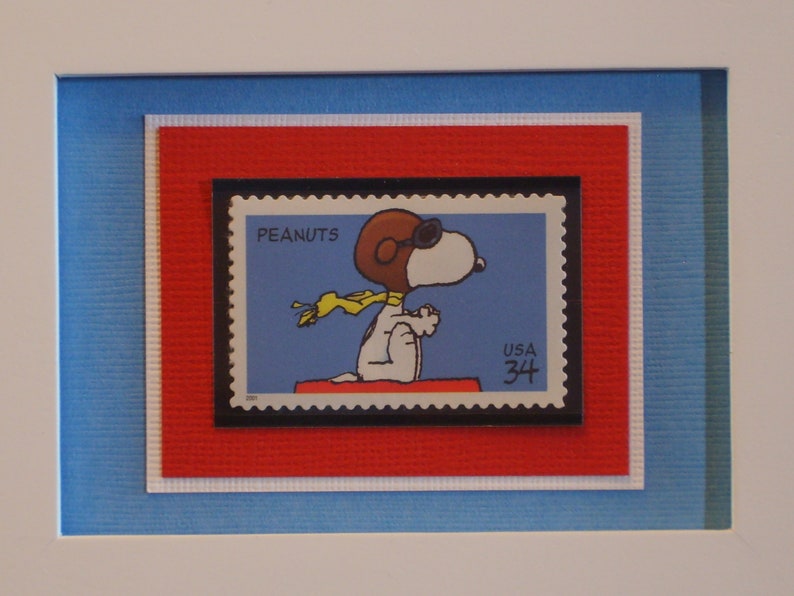 Snoopy VS the Red Baron Framed Postage Stamp No. 3507 - Etsy