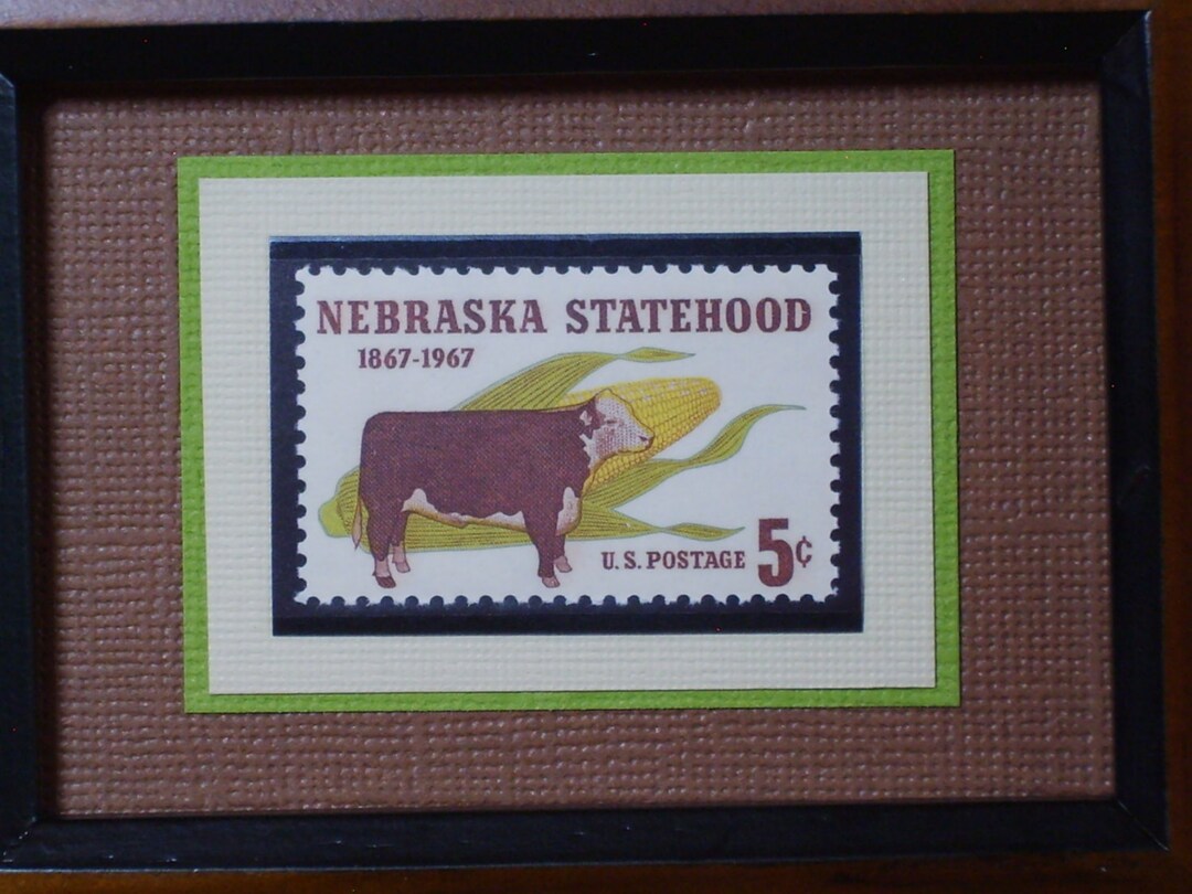 Nebraska Statehood - Vintage Framed Stamp - No. 1328 - Etsy