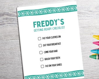 Kids Daily Routine Checklist Fully Editable Canva Template - Etsy