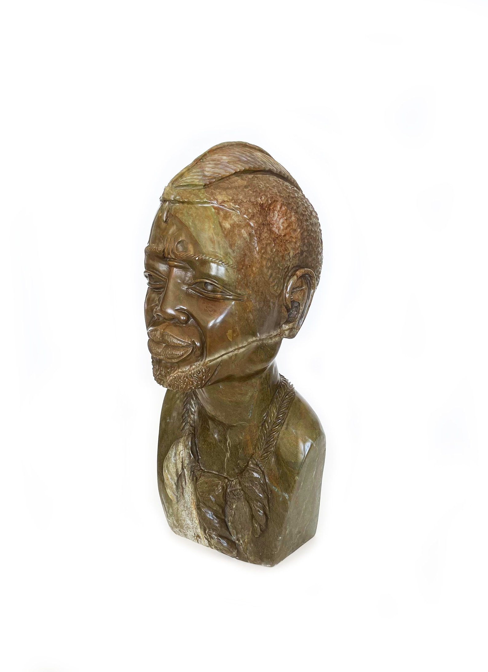Shona Man Verdite Shona Stone Sculpture Hand Carved in Zimbabwe! Ships ...