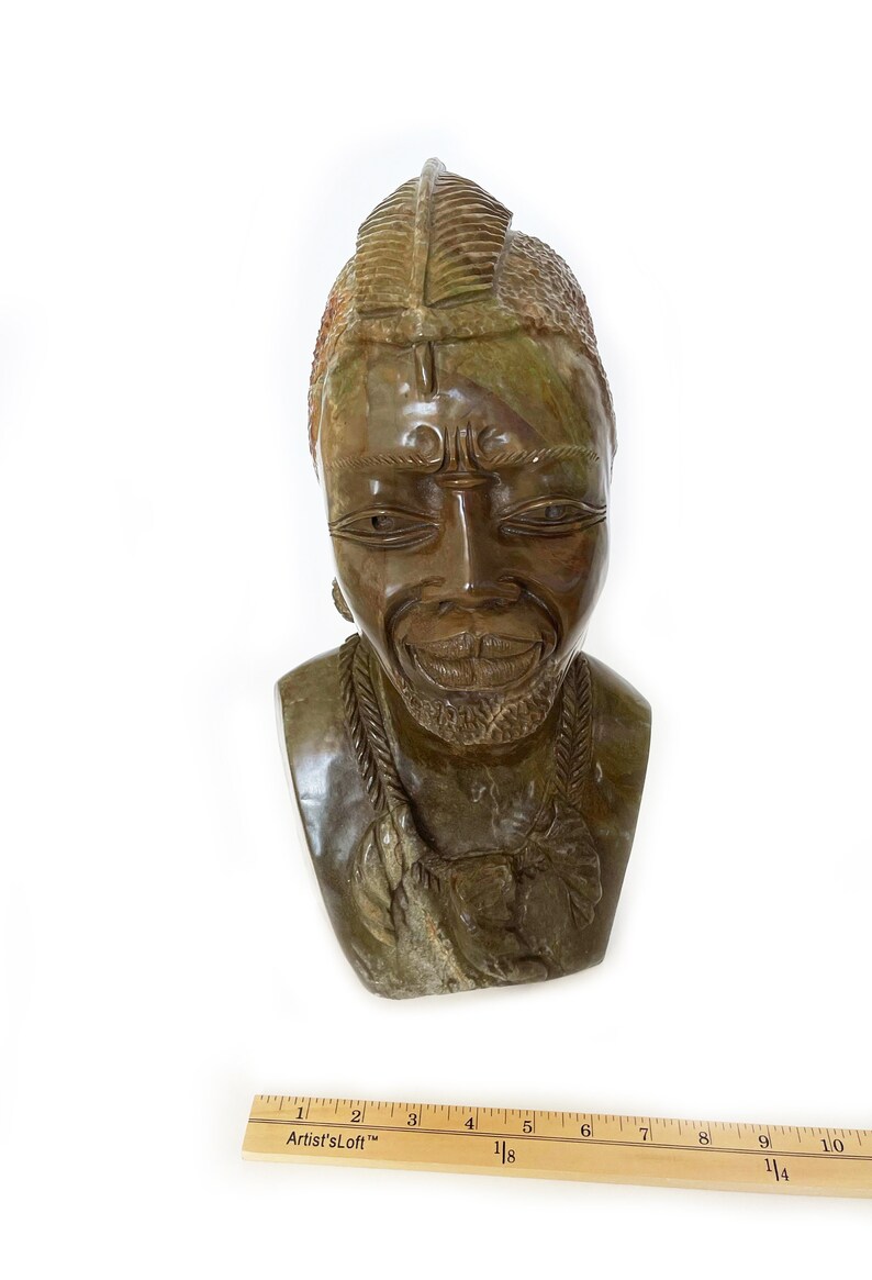Shona Man Verdite Shona Stone Sculpture Hand Carved in Zimbabwe! Ships ...