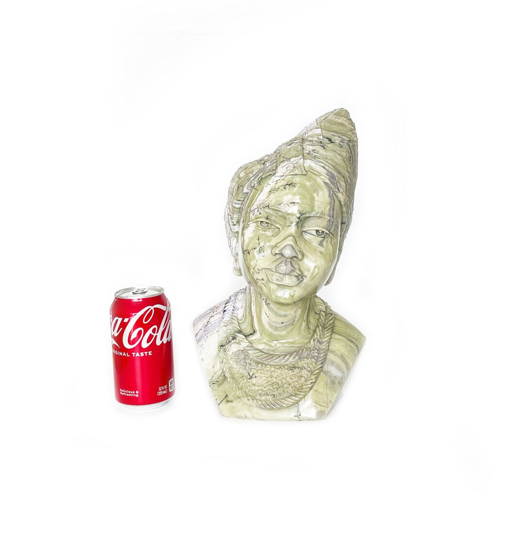 Shona Princess "mamoyo" Butter Jade Shona Stone Sculpture Hand Carved ...