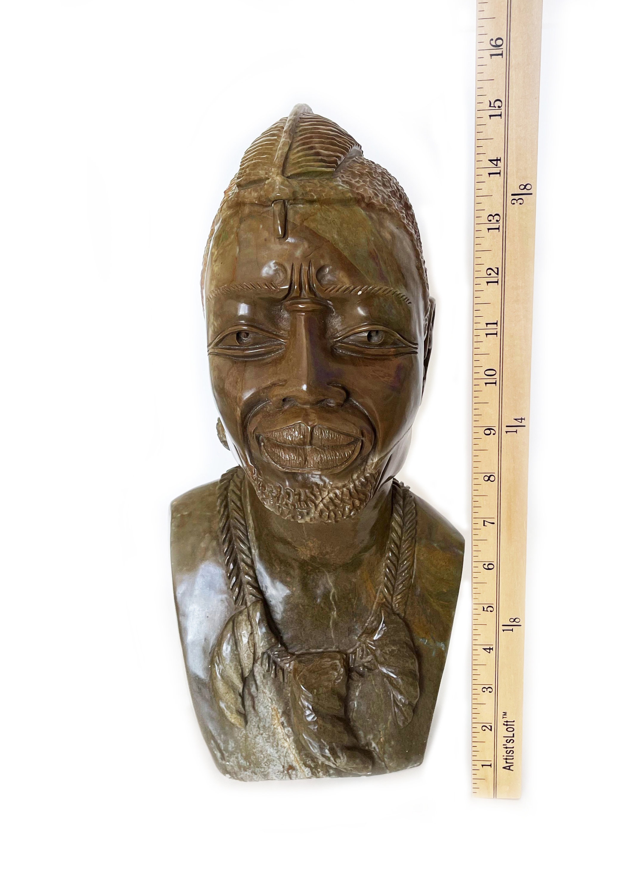 Shona Man Verdite Shona Stone Sculpture Hand Carved in Zimbabwe! Ships ...