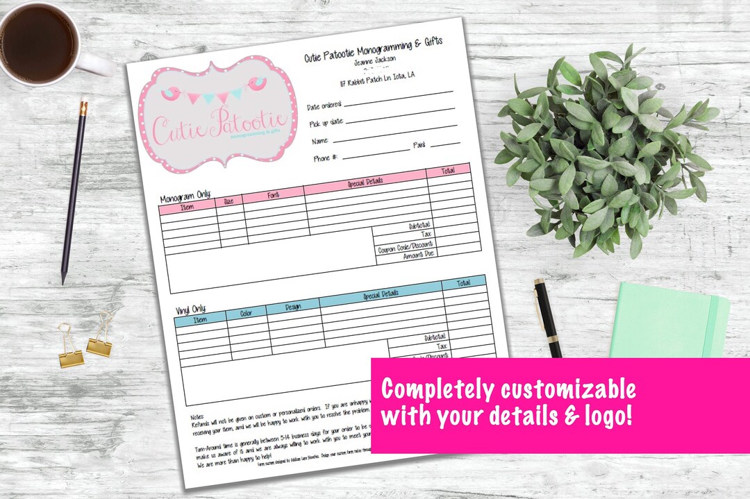 Custom 3-part Carbonless Order Forms | Full Size NCR Invoice Books ...