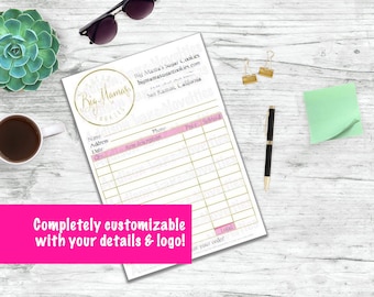 Custom Receipt Book 3 Part - Etsy