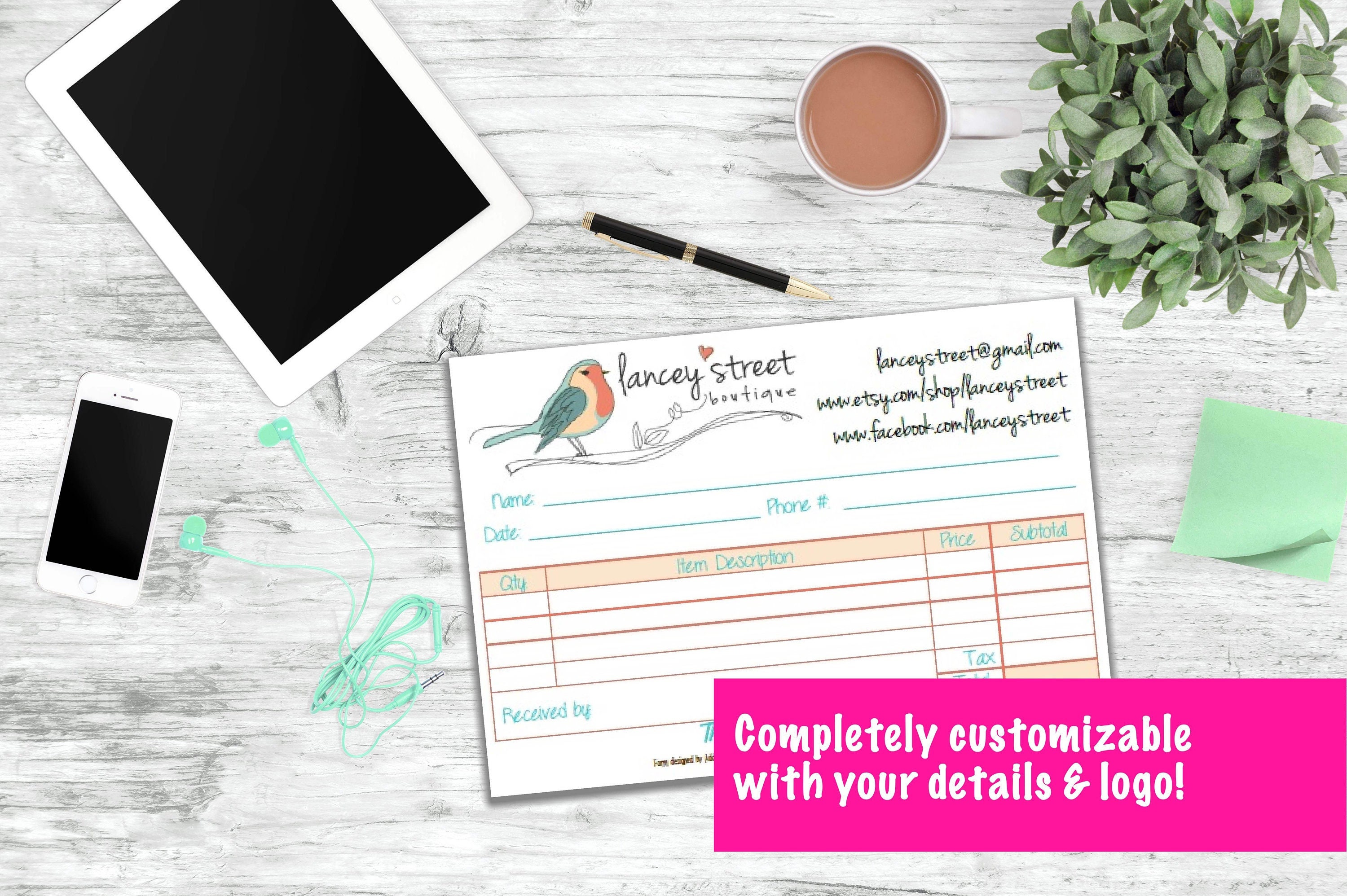 Custom 3-part Carbonless Order Forms | Quarter Size NCR Invoice Books ...