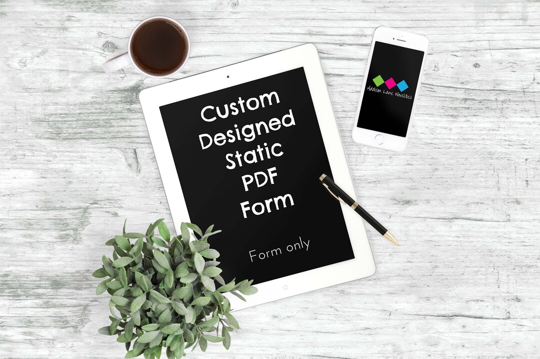Custom Designed Printable PDF Form | Static Business Form for ...