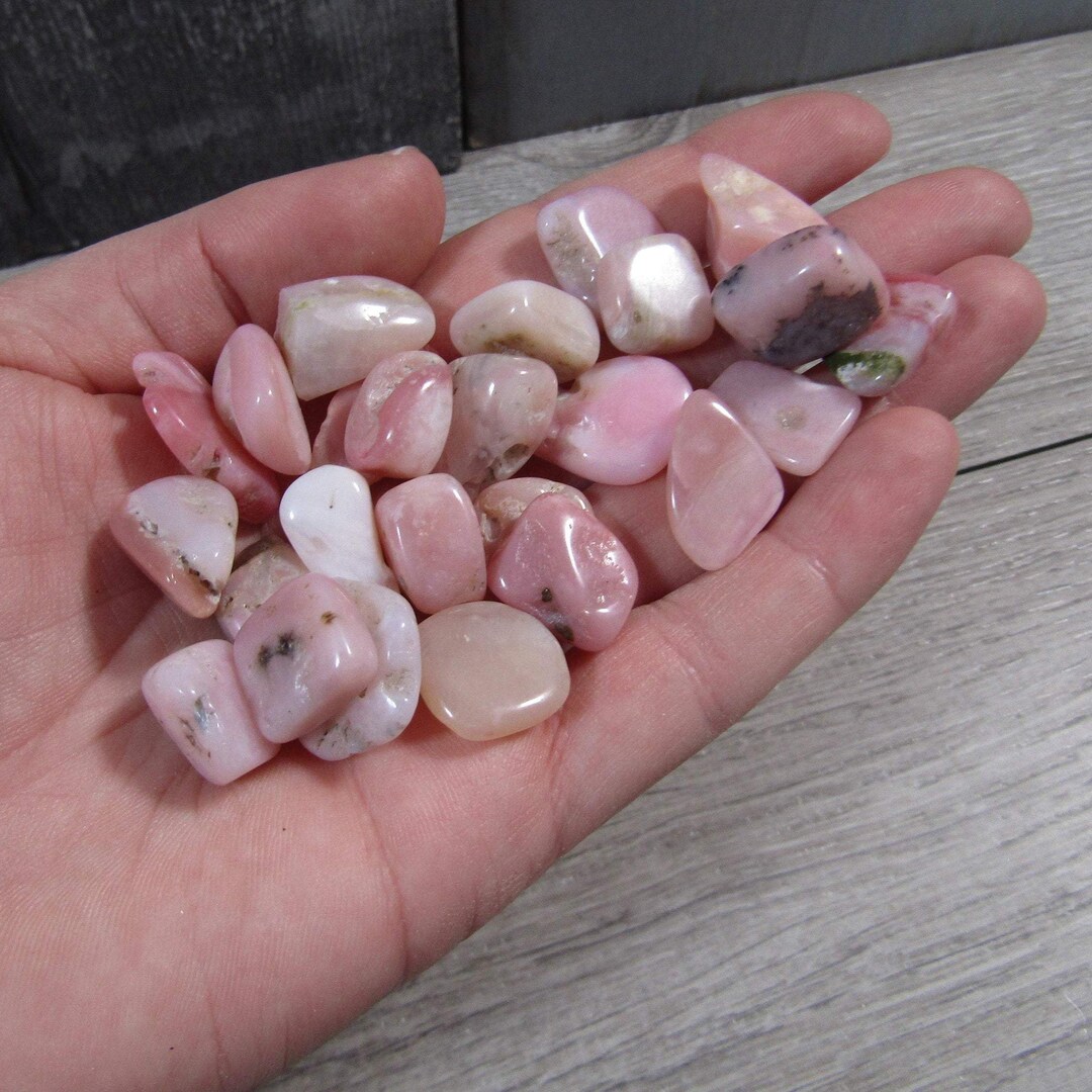 Pink Opal Tumbled Stone 0.75 Inch + - Etsy