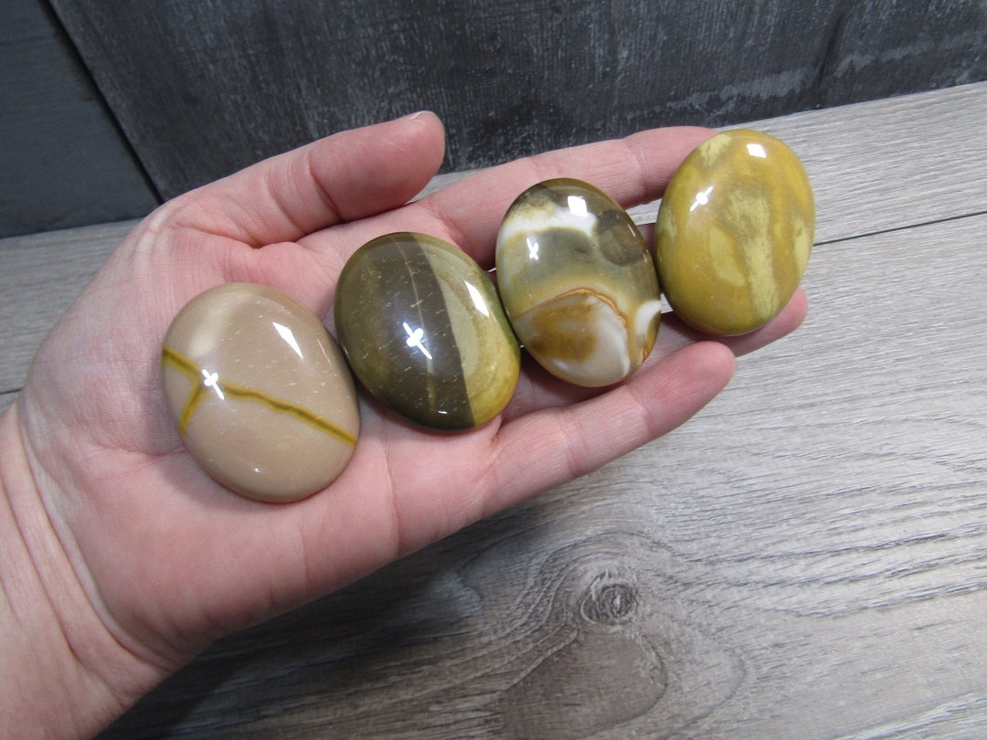 Yellow Jasper Mookaite Oval Palm Stone - Etsy