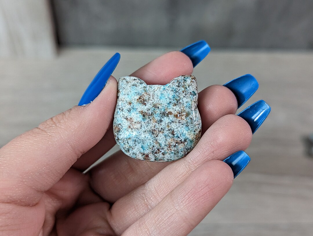 Mosaic Amazonite Cat Face 1 Inch F226 - Etsy