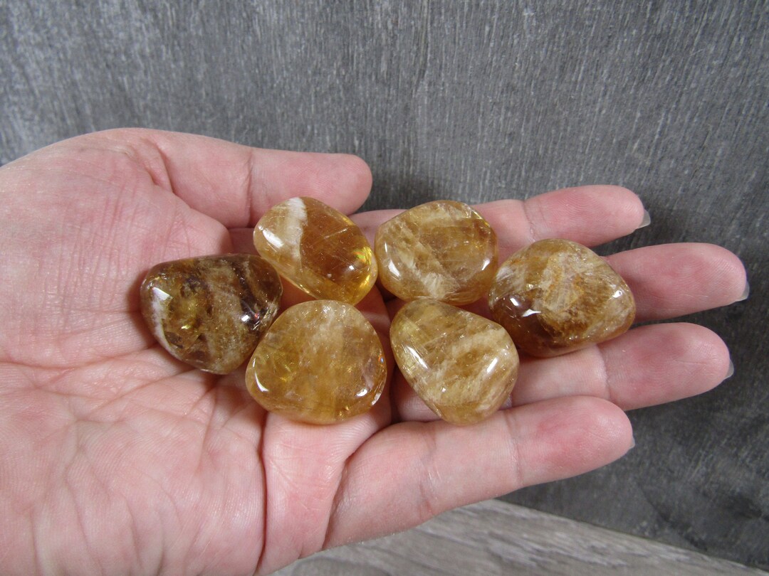 Honey Calcite Tumbled Stone 0.75 Inch T524 - Etsy