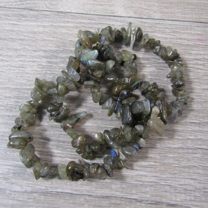 Labradorite Chip Bracelet G141 - Etsy