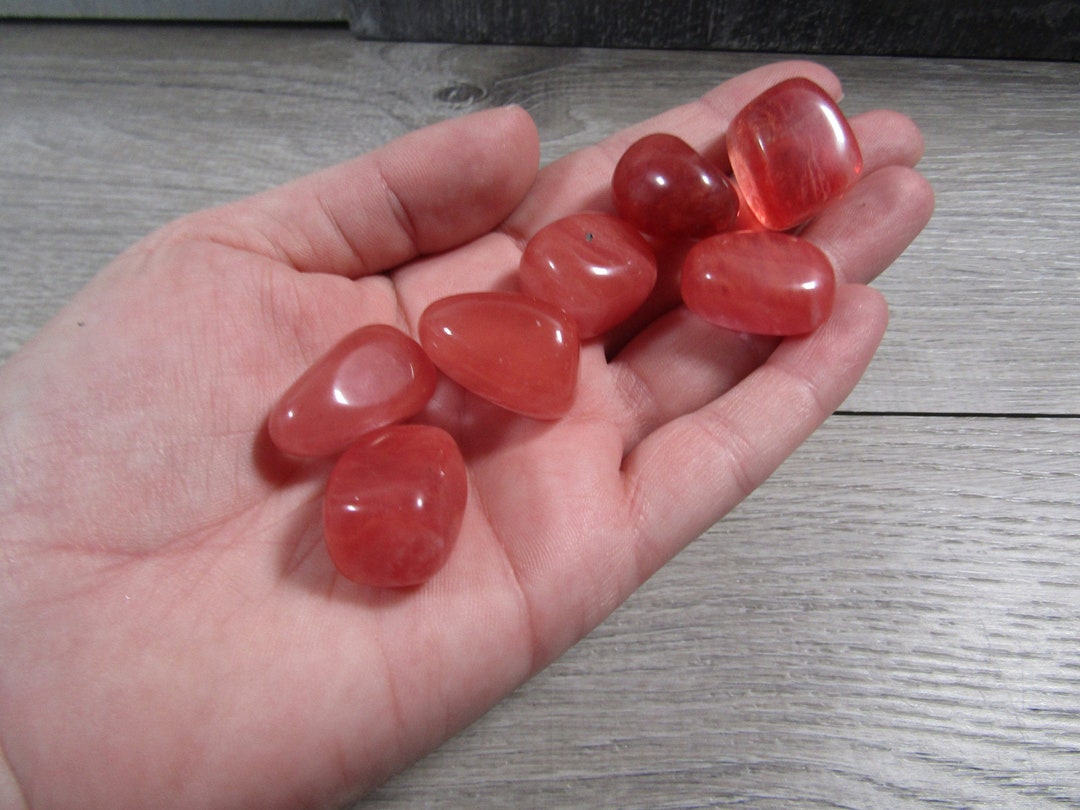 Cherry Quartz 3/4 Inch Tumbled Stone T472 - Etsy