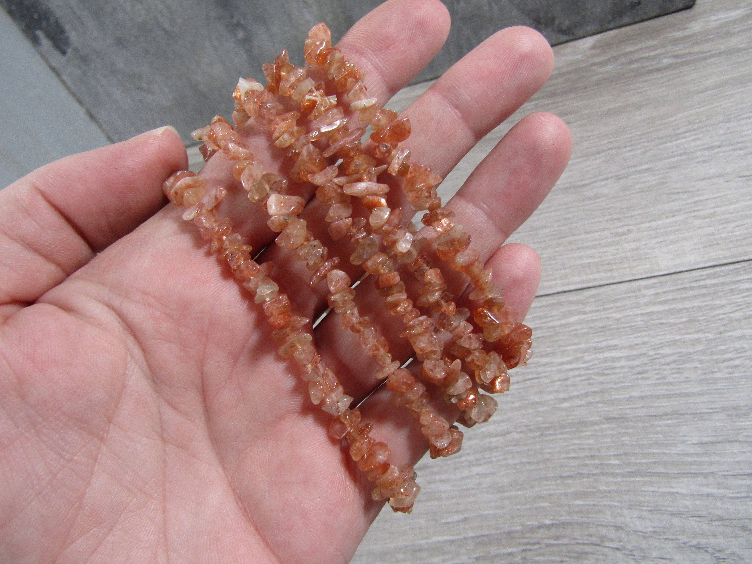 Sunstone Stretchy String Bracelet G238 | Etsy