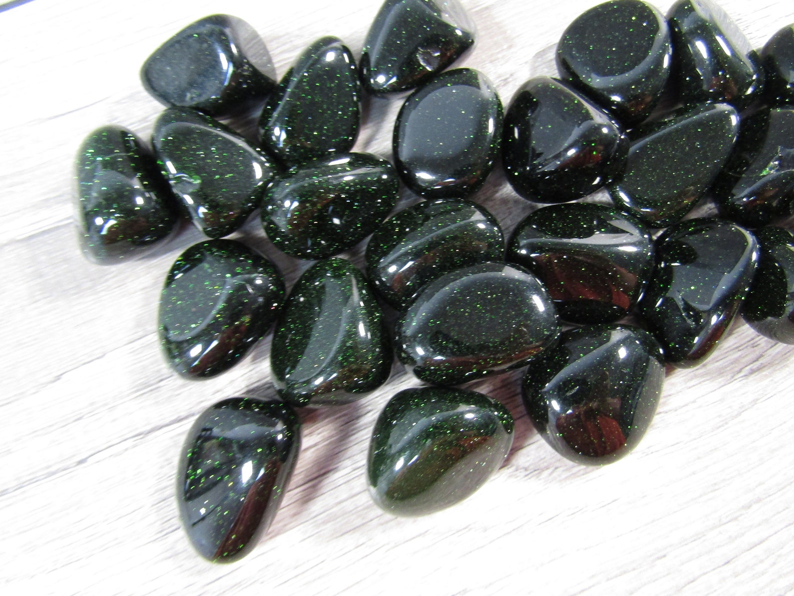Green Goldstone 1 Inch Tumbled Stone T125 - Etsy