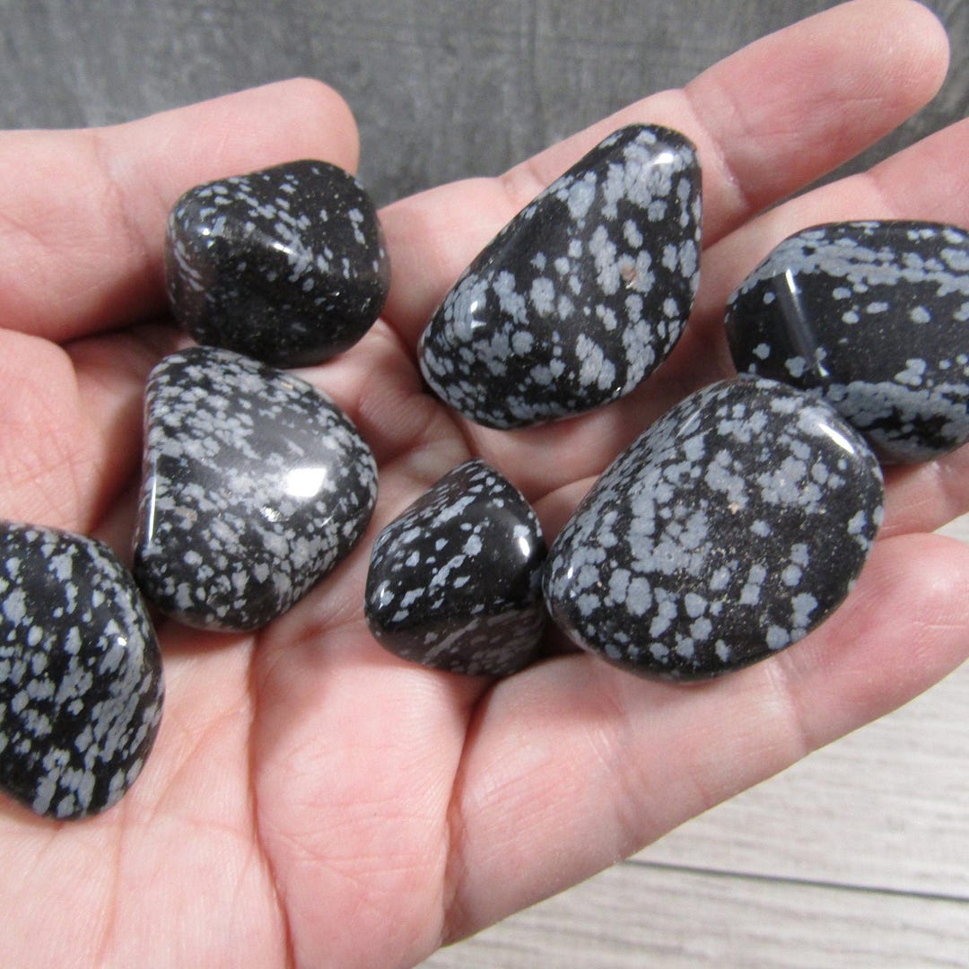 Snowflake Obsidian 1 Inch + Tumbled Stone T110 - Etsy
