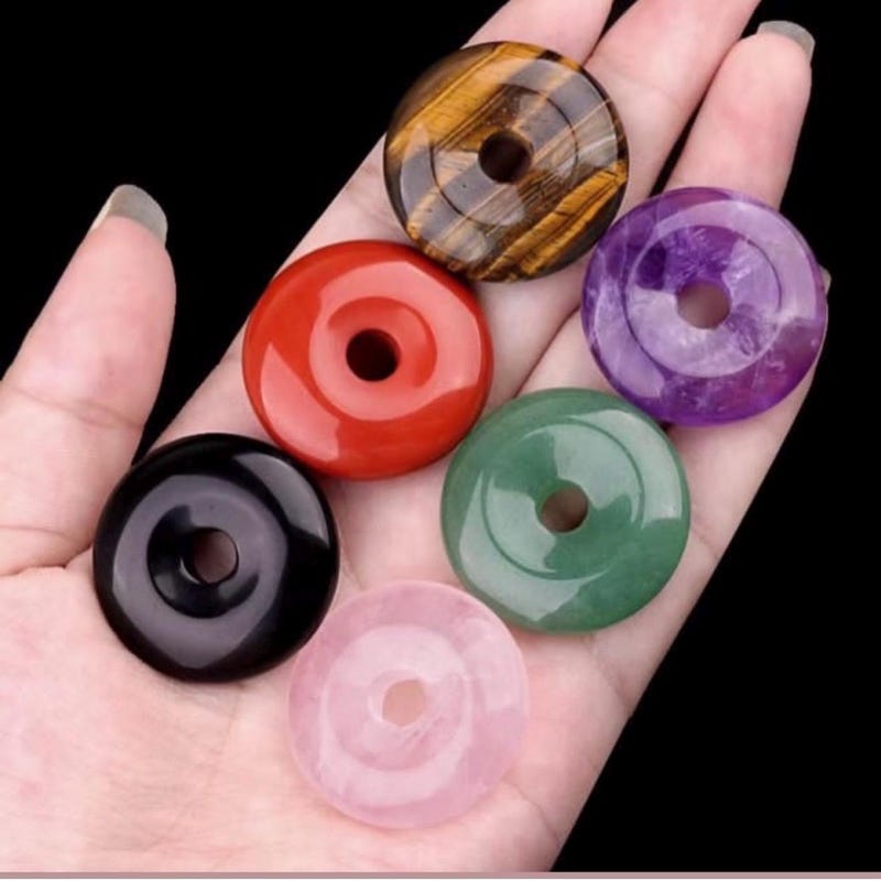 Stone Donut Pendant - Etsy