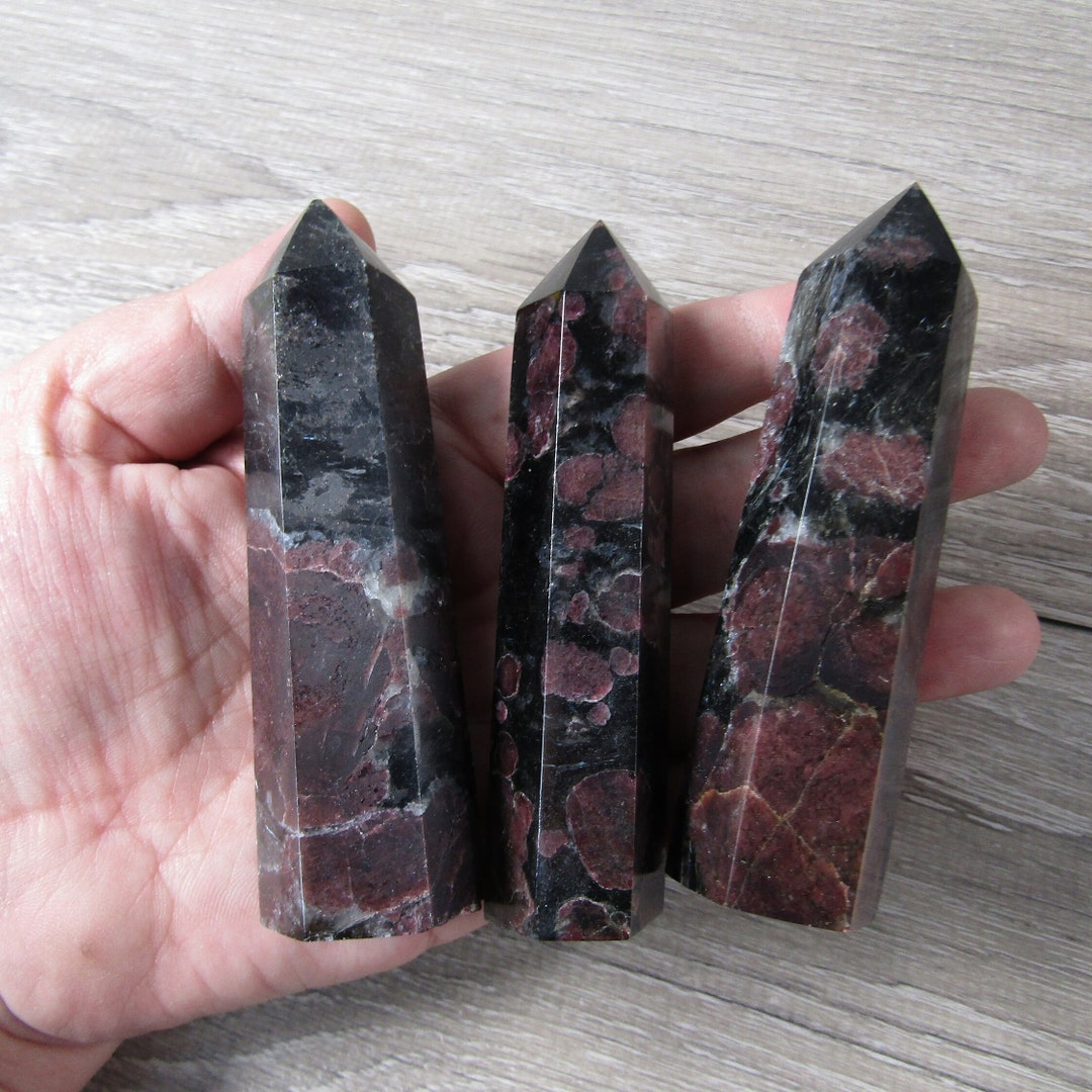 Astrophyllite With Garnet Obelisk 4 Inch + M293 - Etsy