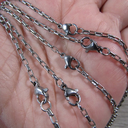 Rolo Stainless Steel Chain 1.9mm Finished Necklace 16 - Etsy