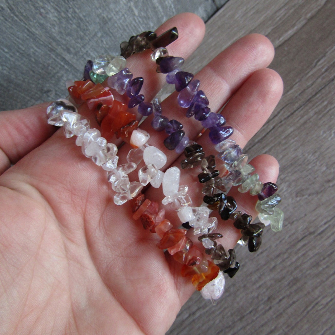 Multi Stone Stretchy String Stacking Bracelet G97 - Etsy