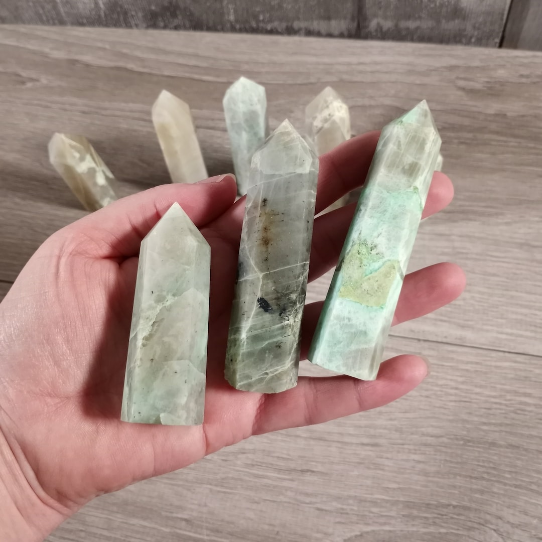 Green Moonstone Garnierite Obelisk 2 to 3 Ounce Crystal - Etsy
