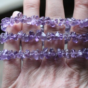 Amethyst Gemstone Stretchy String Bracelet G158 - Etsy