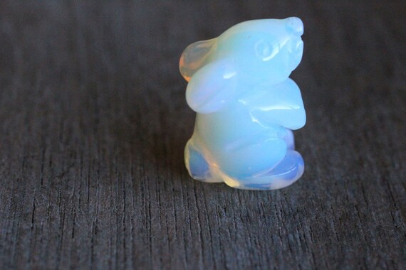 Opalite Stone Bunny Rabbit Figurine F295 | Etsy