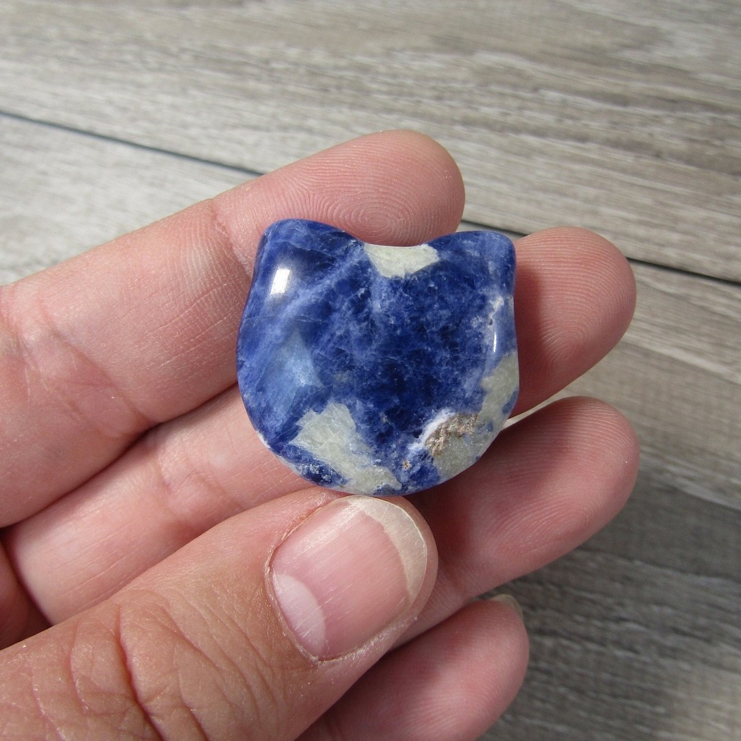 Sodalite Cat Face 12 Mm Shaped Stone - Etsy