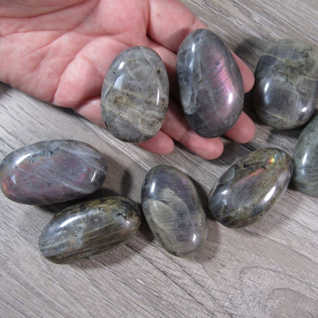 Labradorite Sunshine Aura Palm Stone // About 1 1/4" - Etsy