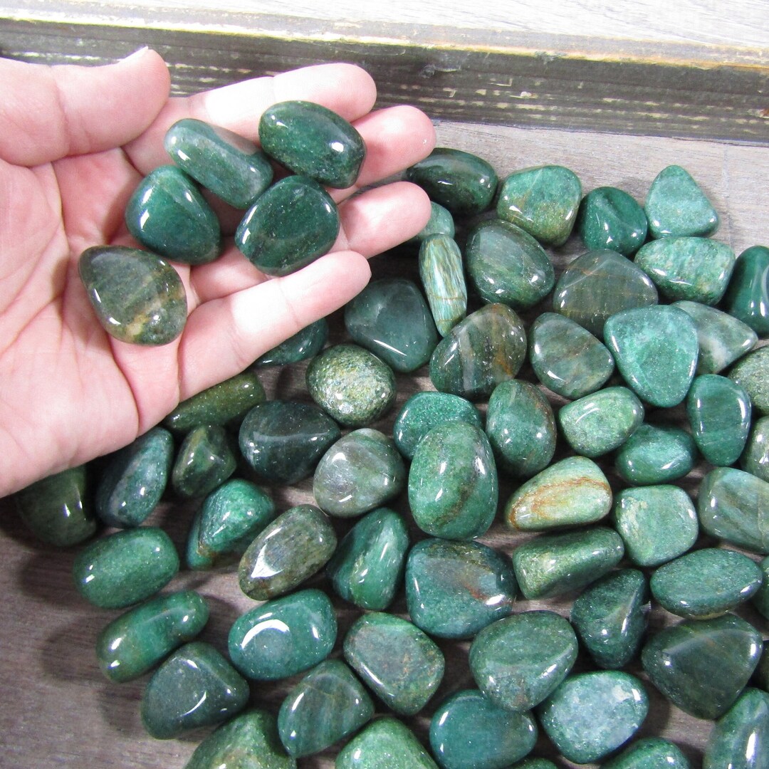 Fuchsite Tumbled Stone 1 Inch + Crystal - Etsy