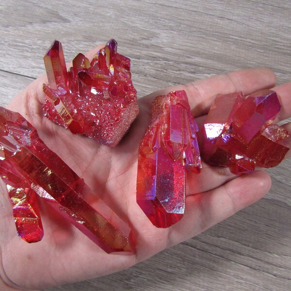 Ruby Aura Quartz - Etsy