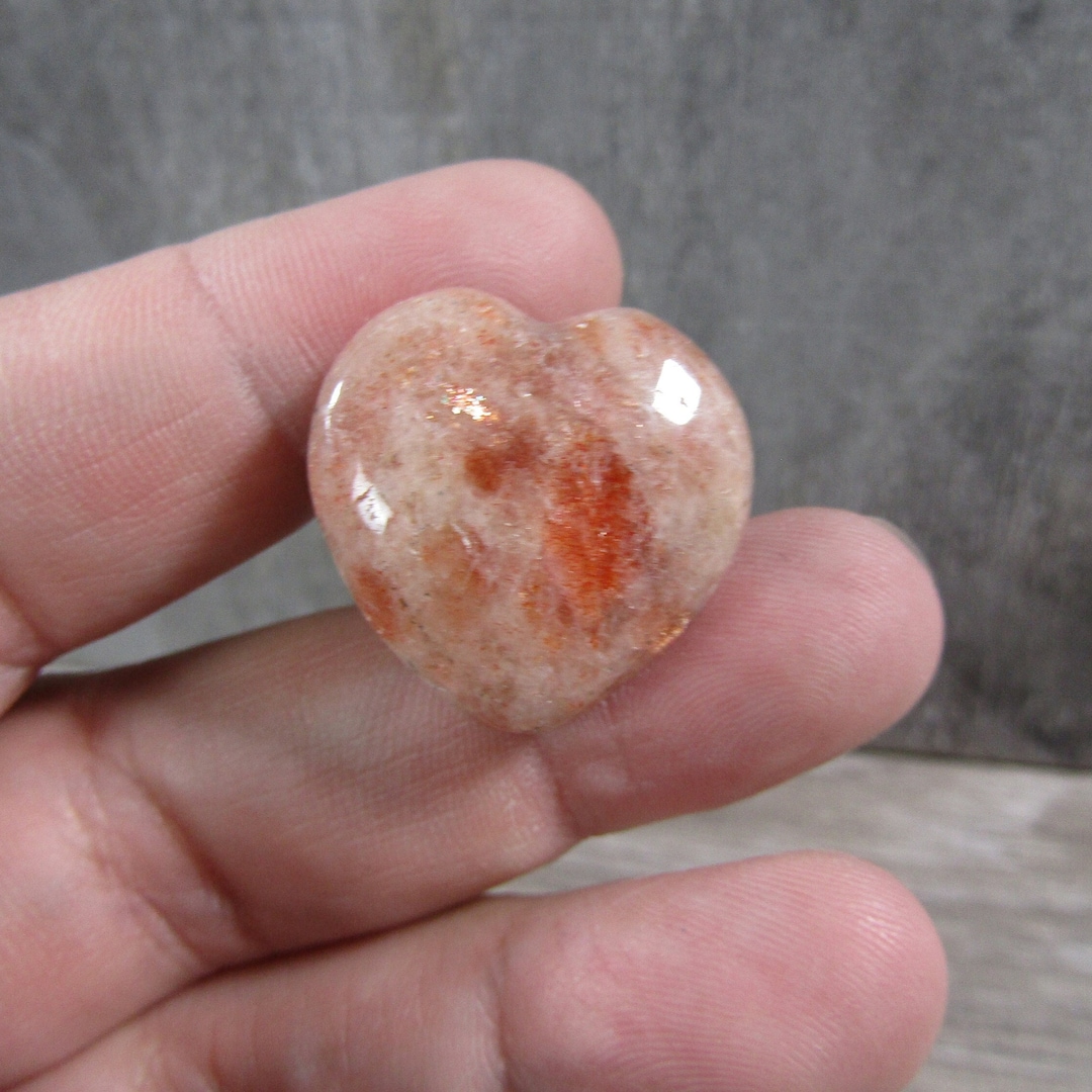 Sunstone Puffy 25 Mm Heart Crystal - Etsy